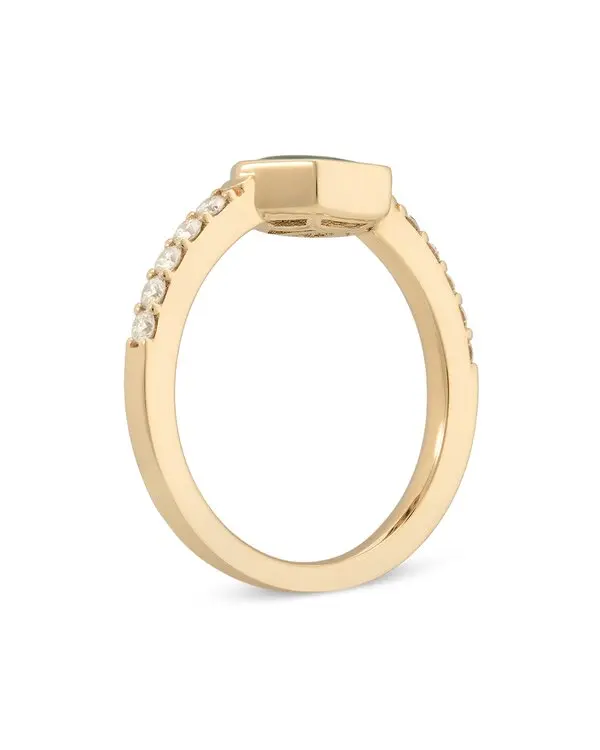 Miseno Diamond & Malachite Baia Stackable Ring