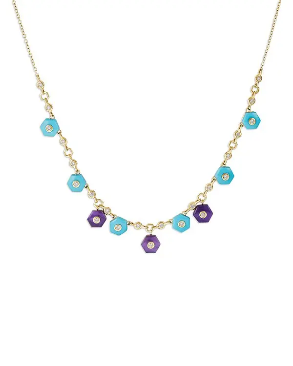 Miseno 18k Yellow Gold Baia Necklace - Blue/gold