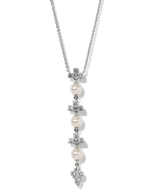 Nadri Venus Y Necklace - Silver