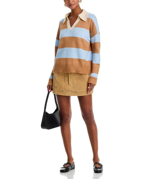 Aqua Stripe Rugby Sweater