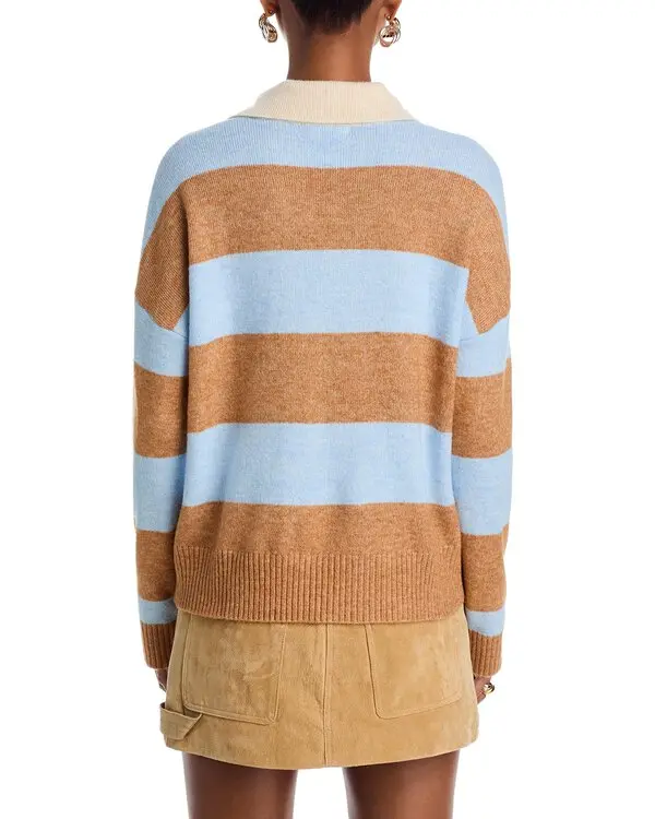Aqua Stripe Rugby Sweater