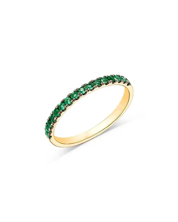 Bloomingdale'S 14k Yellow Gold Sapphire Stack Ring - Green/gold