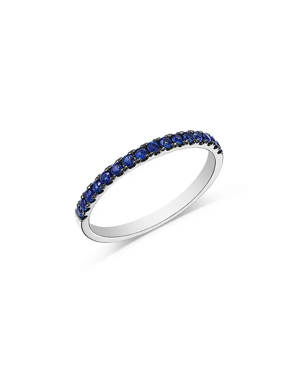 Bloomingdale'S 14k White Gold Sapphire Stack Ring - Blue/white