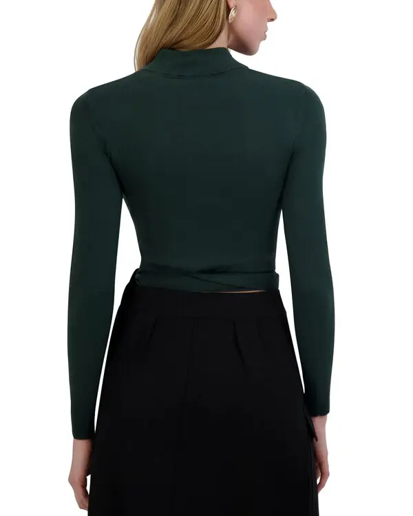 POINT Mandarin Wrap Top - Pine