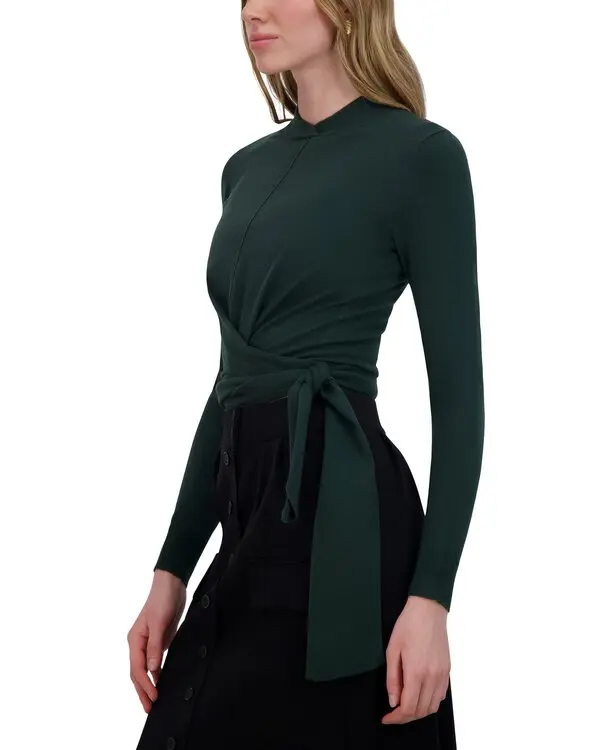 POINT Mandarin Wrap Top - Pine