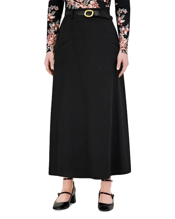 POINT Twill Pocket Skirt - Black