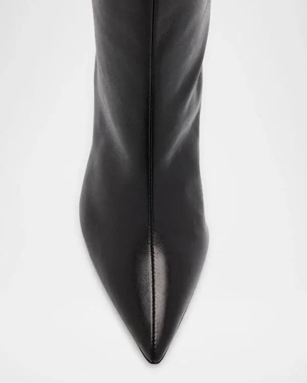 Staud Sebastian Leather Over-the-knee Boots - Black
