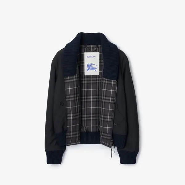 Burberry Wool Blend Bomber Jacket