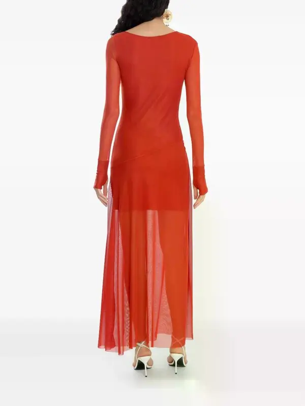 AMIR SLAMA X Astrid Mesh Maxi Dress