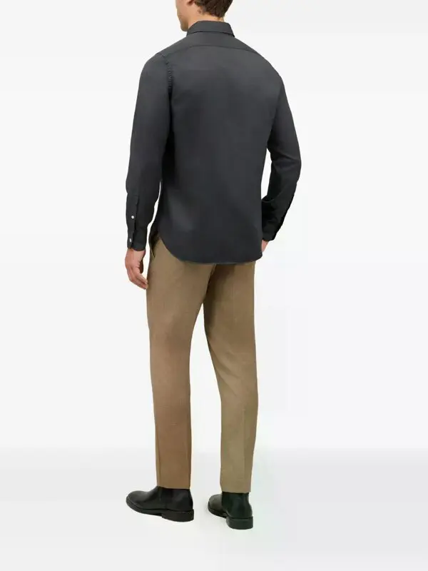 Boglioli Long-sleeved Button-down Shirt - Grey
