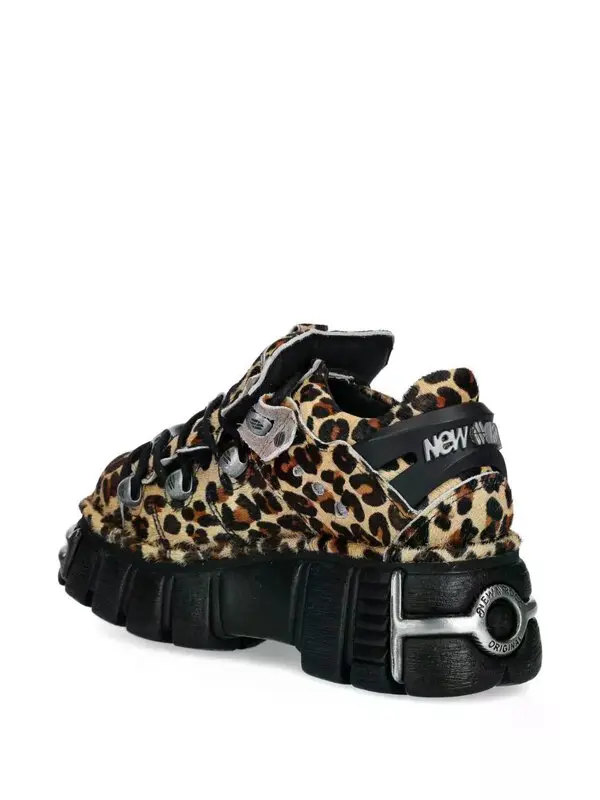 NEW ROCK Leopard-print Platform Sneakers - Neutrals