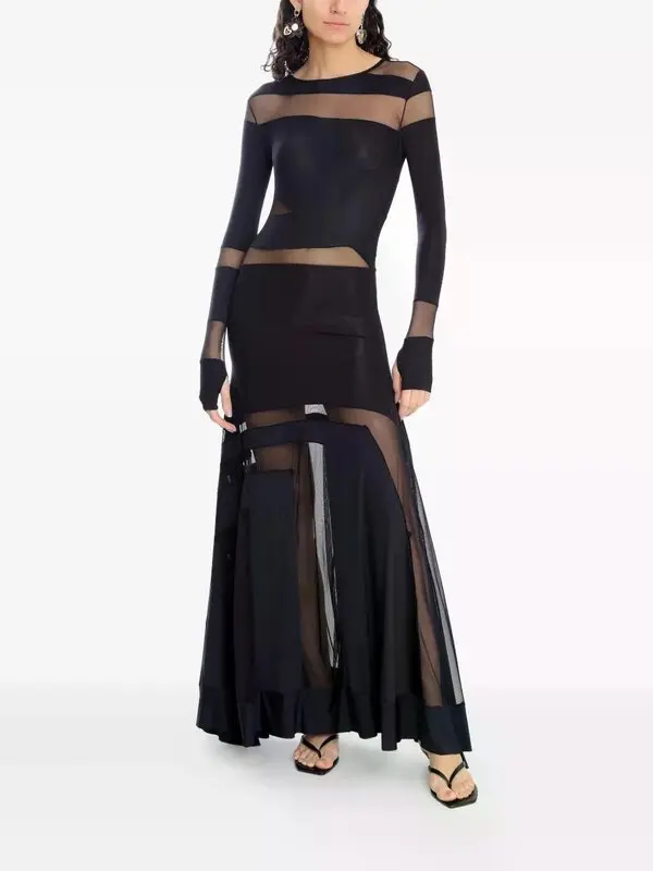 AMIR SLAMA X Astrid Sheer-panel Maxi Dress