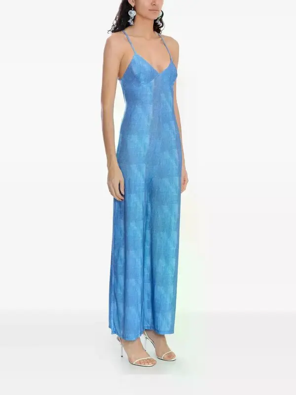 AMIR SLAMA X Astrid Check-print Jumpsuit