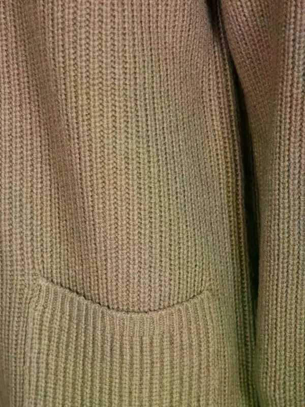 DANIELE FIESOLI Shawl-collar Ribbed Knit Cardigan