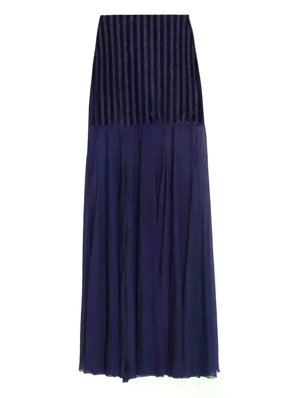 AMIR SLAMA X Astrid Striped-panel Maxi Skirt