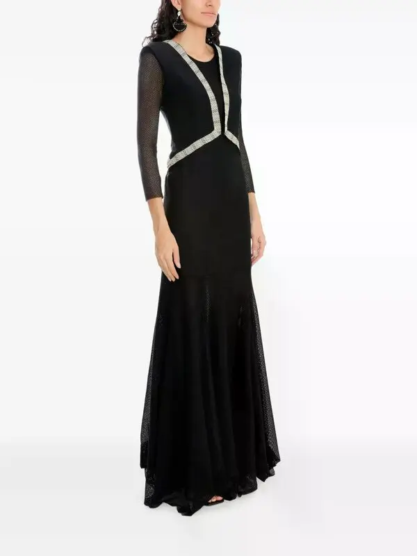 AMIR SLAMA Mesh-panel Maxi Dress