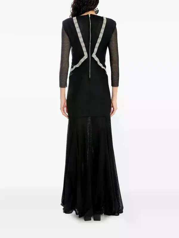 AMIR SLAMA Mesh-panel Maxi Dress