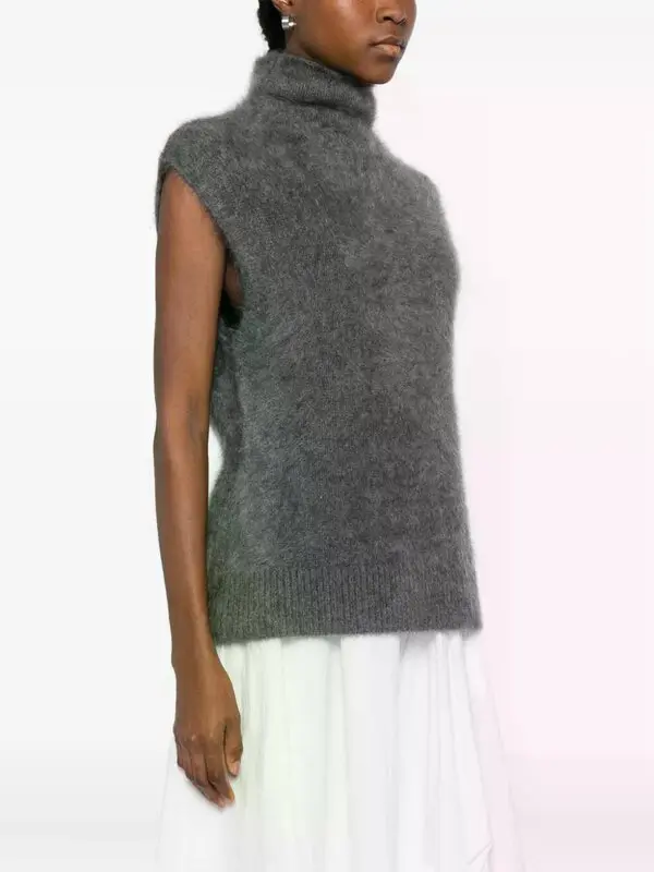 Soft Goat Turtleneck Tank Top