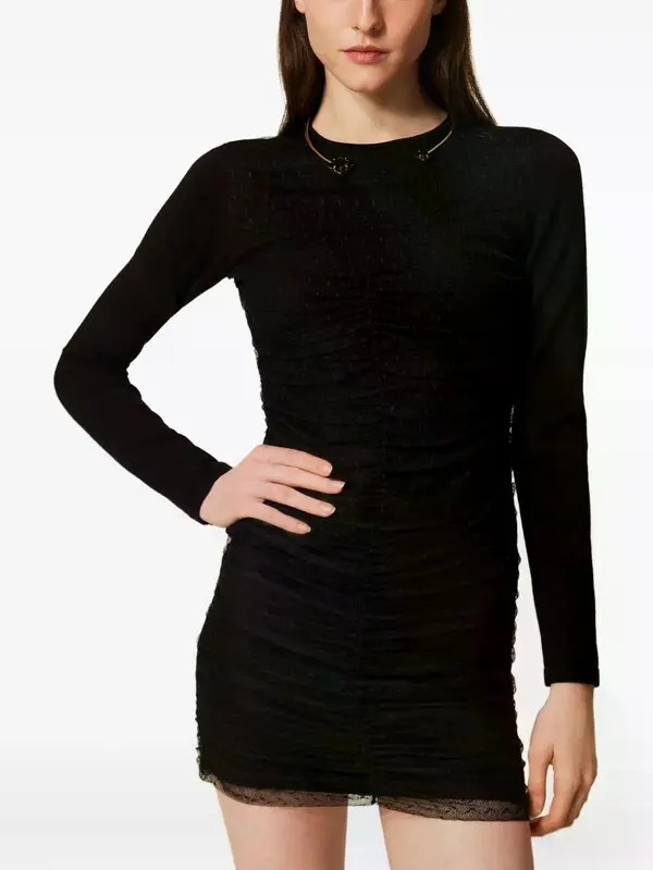 TWINSET Tulle-paneled Knitted Dress