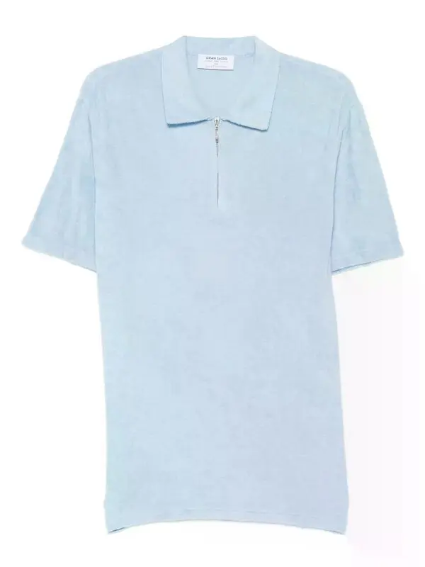 GRAN SASSO Cotton Polo Shirt - Blue