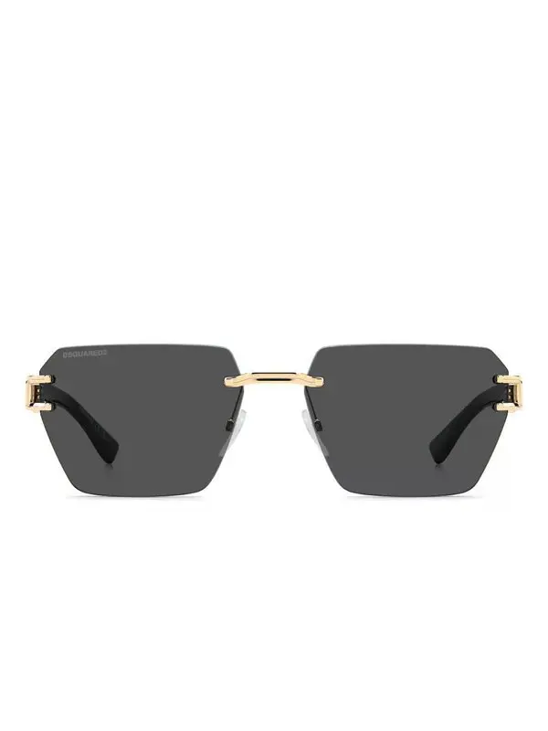 Dsquared2 Geometric Sunglasses With Logo Plaque - Black