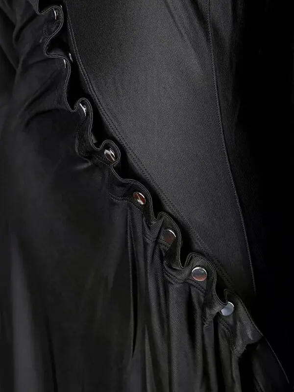 Rabanne Draped Long-sleeve Dress