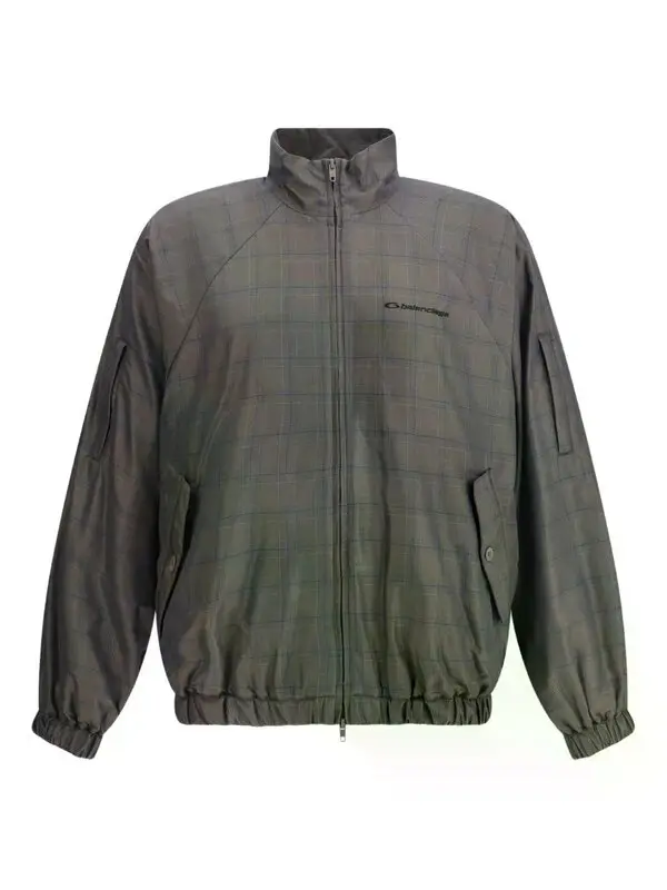Balenciaga Checked Zip-up Jacket