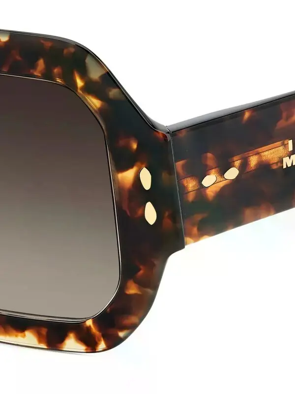 Isabel Marant Geometric-frame Tortoiseshell Sunglasses - Brown