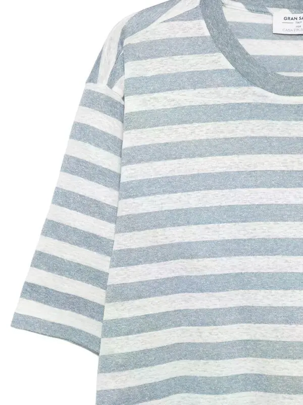 GRAN SASSO Striped Crew-neck T-shirt