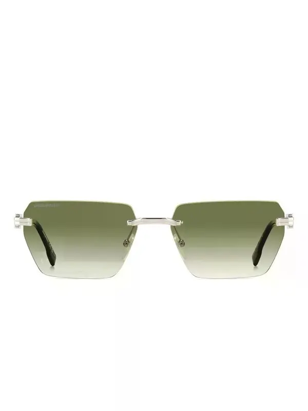 Dsquared2 Logo-plaque Rimless Sunglasses - Silver