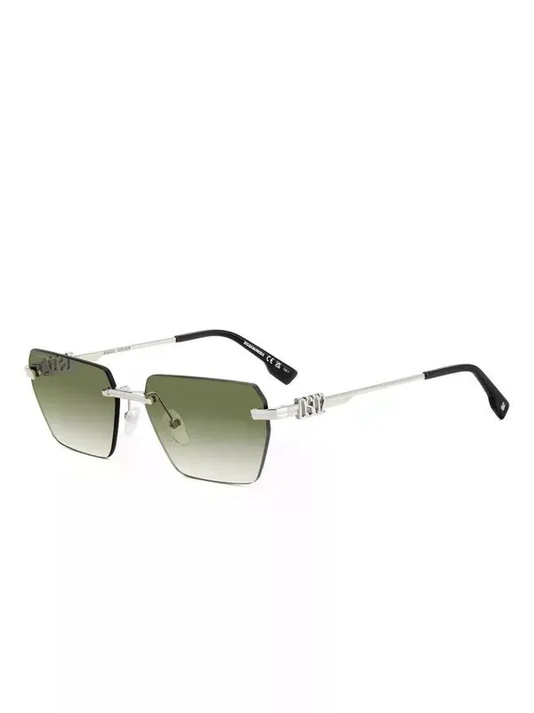 Dsquared2 Logo-plaque Rimless Sunglasses - Silver