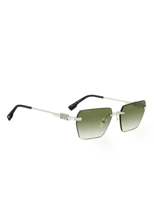 Dsquared2 Logo-plaque Rimless Sunglasses - Silver