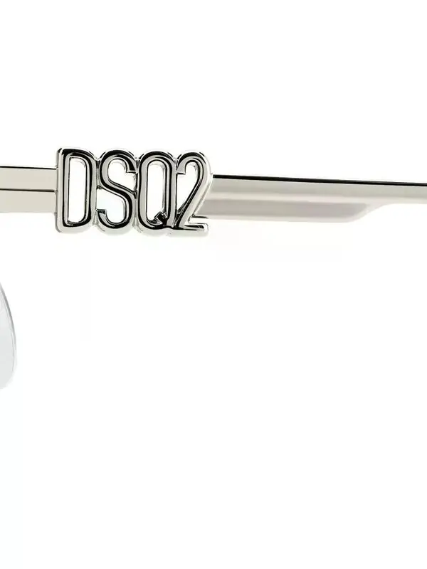 Dsquared2 Logo-plaque Rimless Sunglasses - Silver