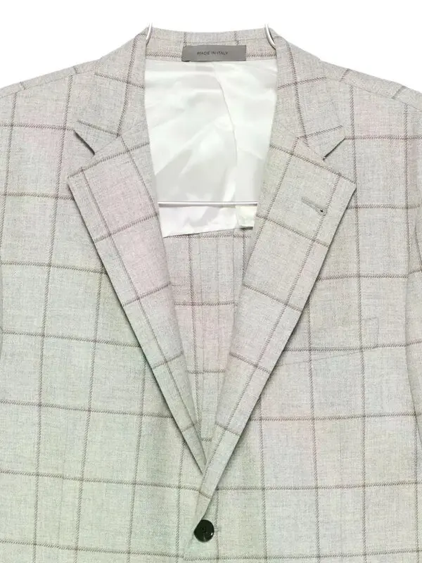 Corneliani Checked Single-breasted Jacket - Grey