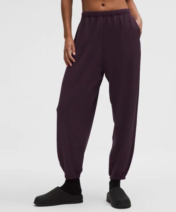 Lululemon Becalm Oversized Mid-rise Pant - Black Plum