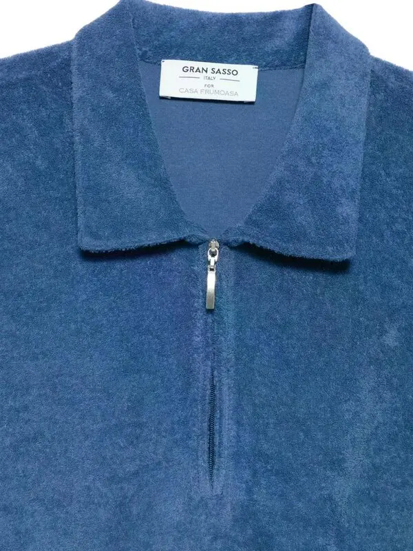 GRAN SASSO Zip-front Polo Shirt