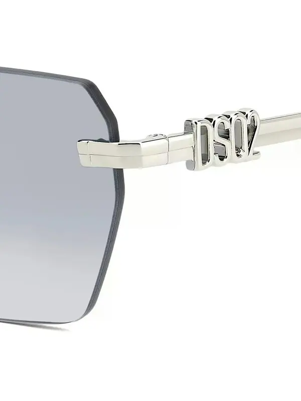 Dsquared2 Geometric Rimless Sunglasses - Silver