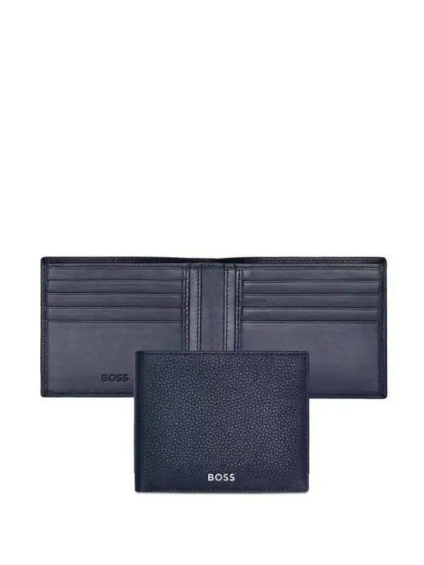 BOSS Leather-textured Wallet Pen Set