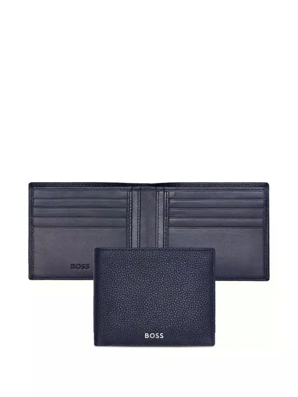 BOSS Leather-textured Wallet Pen Set