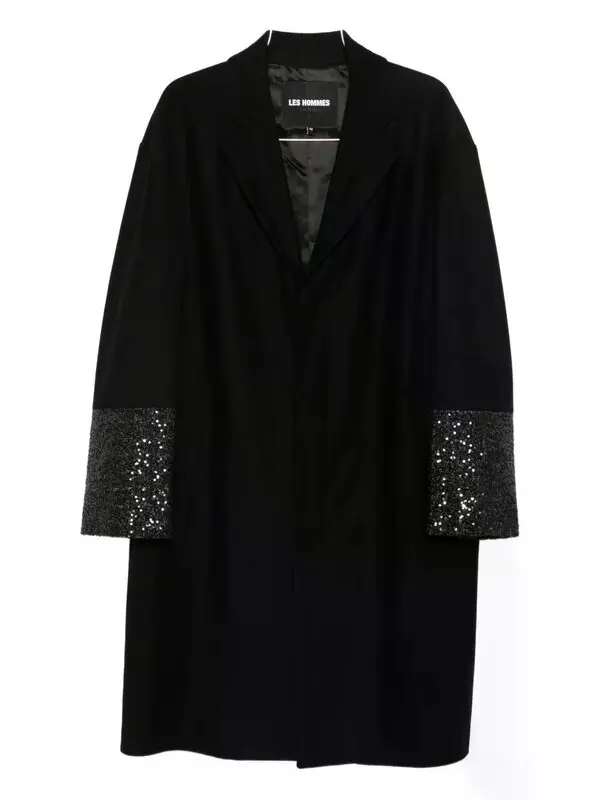 LES HOMMES Sequin-embellished Overcoat