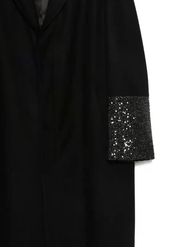 LES HOMMES Sequin-embellished Overcoat