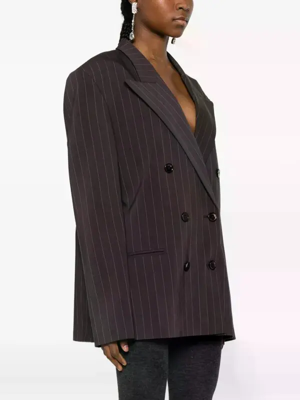 Magda Butrym Striped Double-breasted Blazer