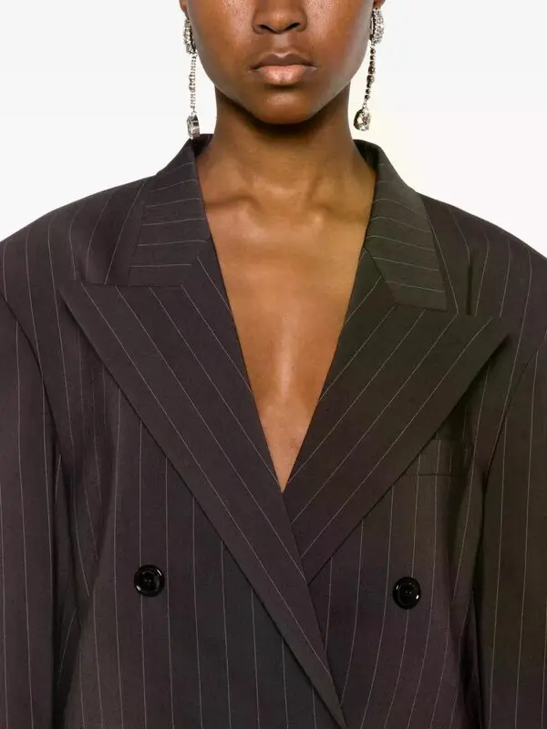 Magda Butrym Striped Double-breasted Blazer