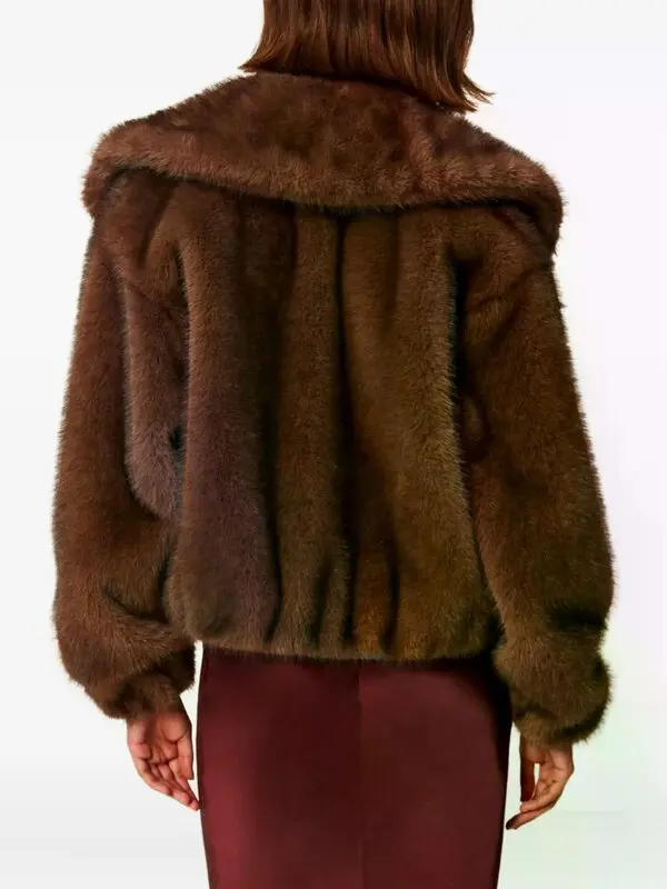 TWINSET Oversized Faux Fur Jacket