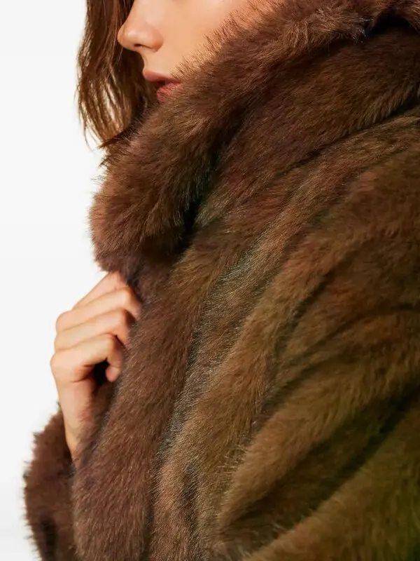 TWINSET Oversized Faux Fur Jacket