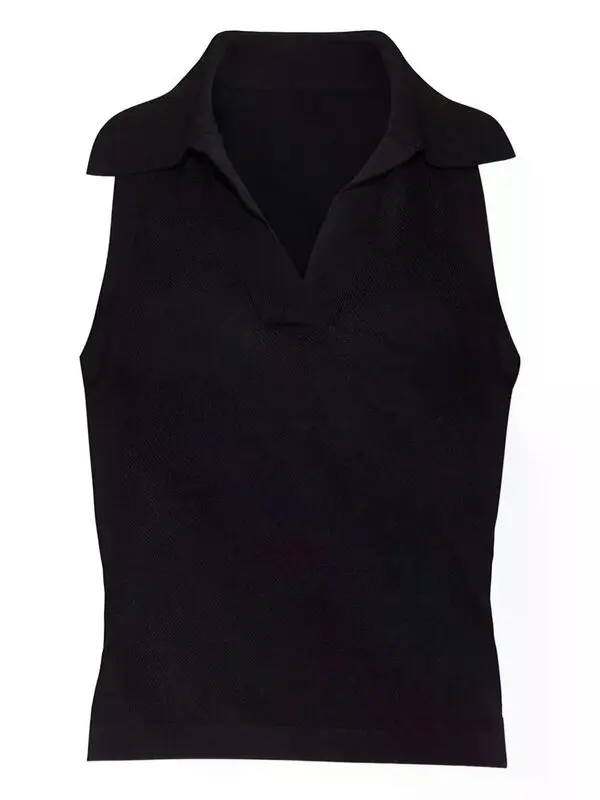 Cara Cara Polo-neck Sleeveless Top