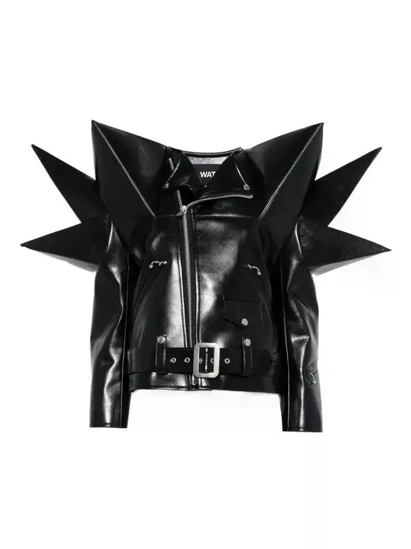 Junya Watanabe Spike-detail Leather Biker Jacket