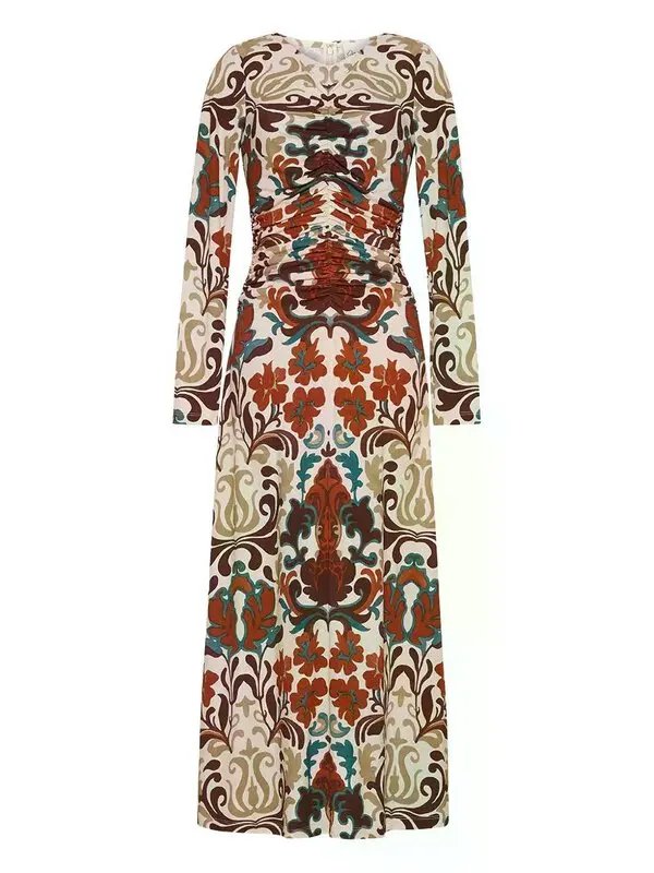 Cara Cara Floral-print Gathered Maxi Dress
