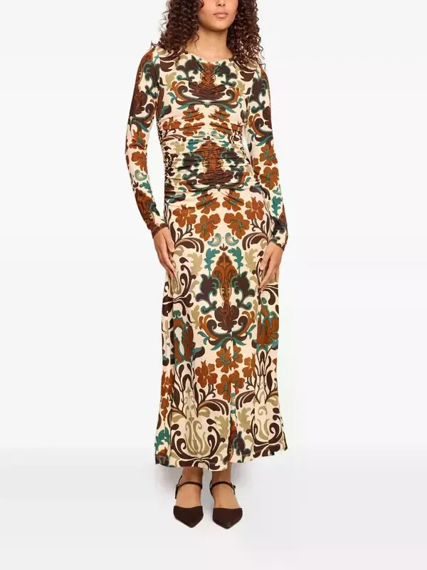 Cara Cara Floral-print Gathered Maxi Dress