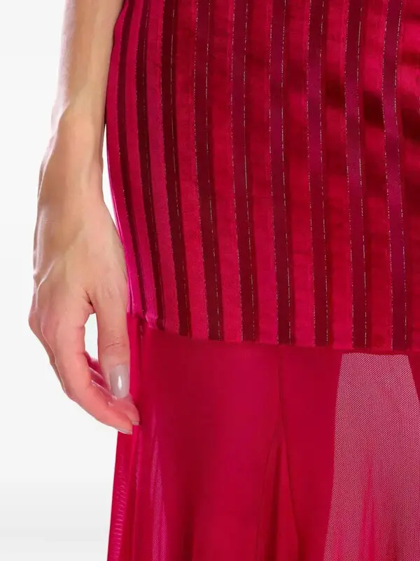 AMIR SLAMA X Astrid Stripe-panel Maxi Skirt